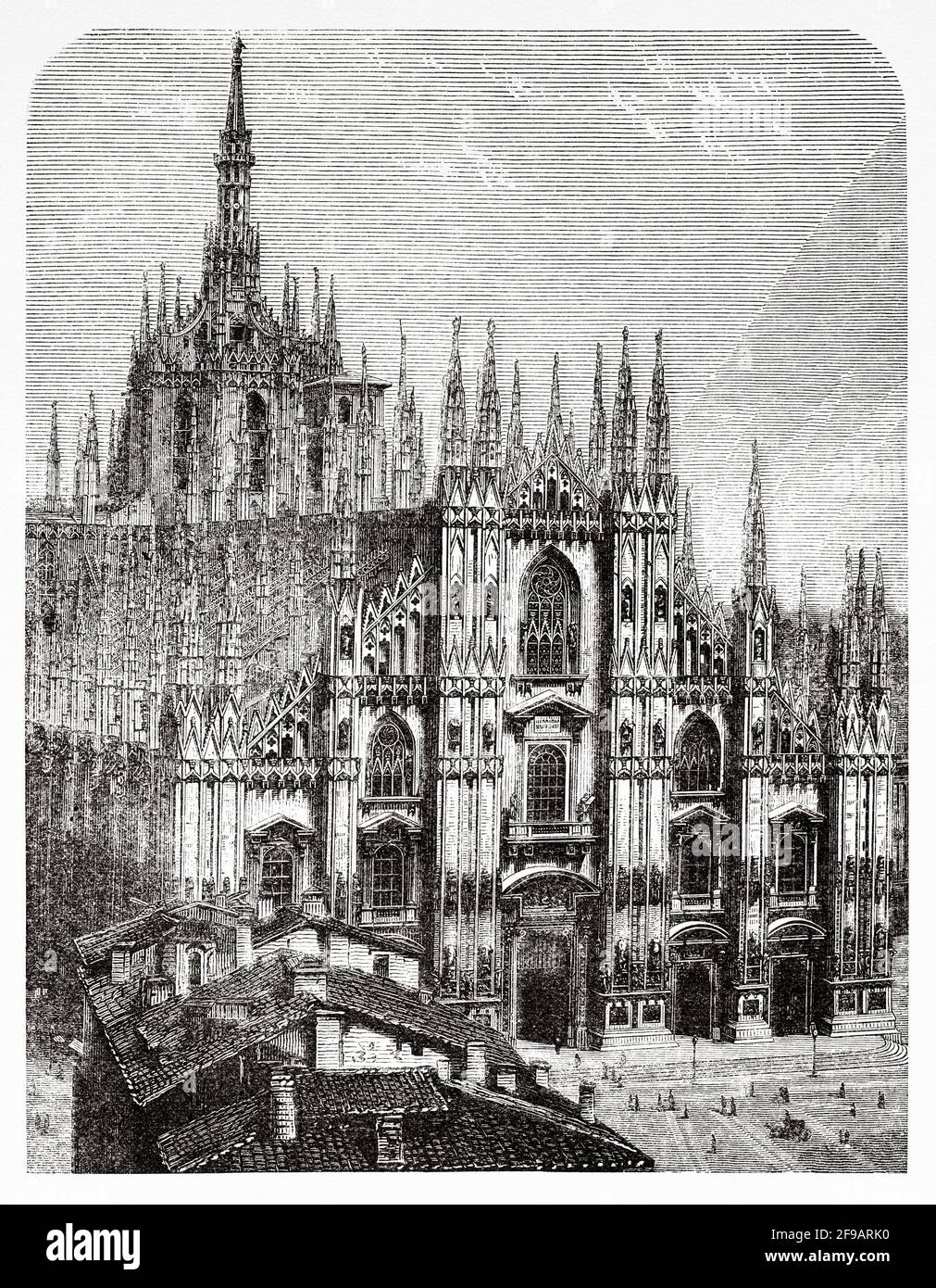 Cathedral of the Nativity of the Holy Virgi, Piazza del Duomo. Milan ...