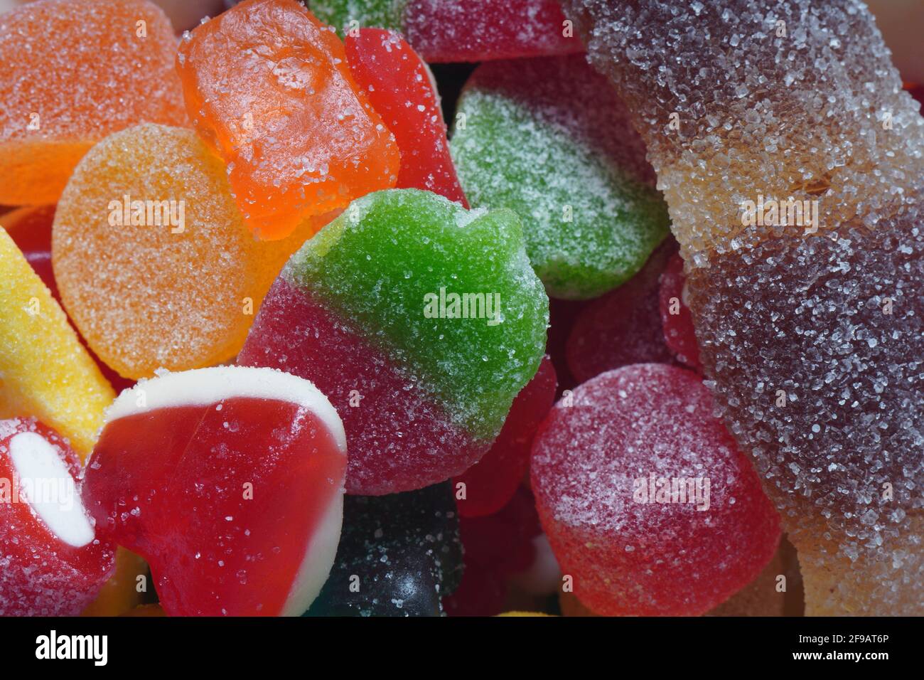 A lot of colorful assorted gummy candies. Juicy colorful jelly sweets ...