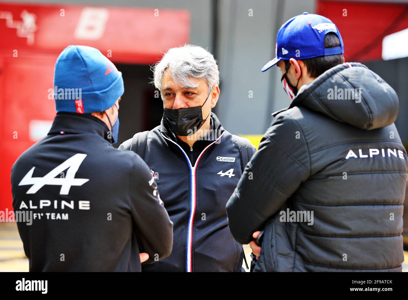 Luca de Meo (ITA) Groupe Renault Chief Executive Officer with Fernando Alonso (ESP) Alpine F1 ...