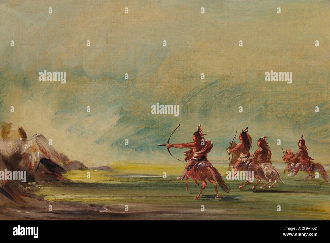Comanche Giving Arrows to the Medicine Rock, 1837-1839 Stock Photo - Alamy