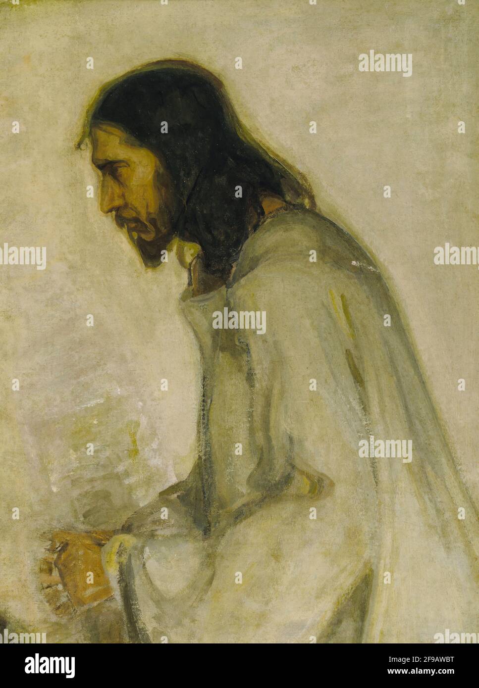 Jesus white robe painting hi-res stock photography and images - Alamy