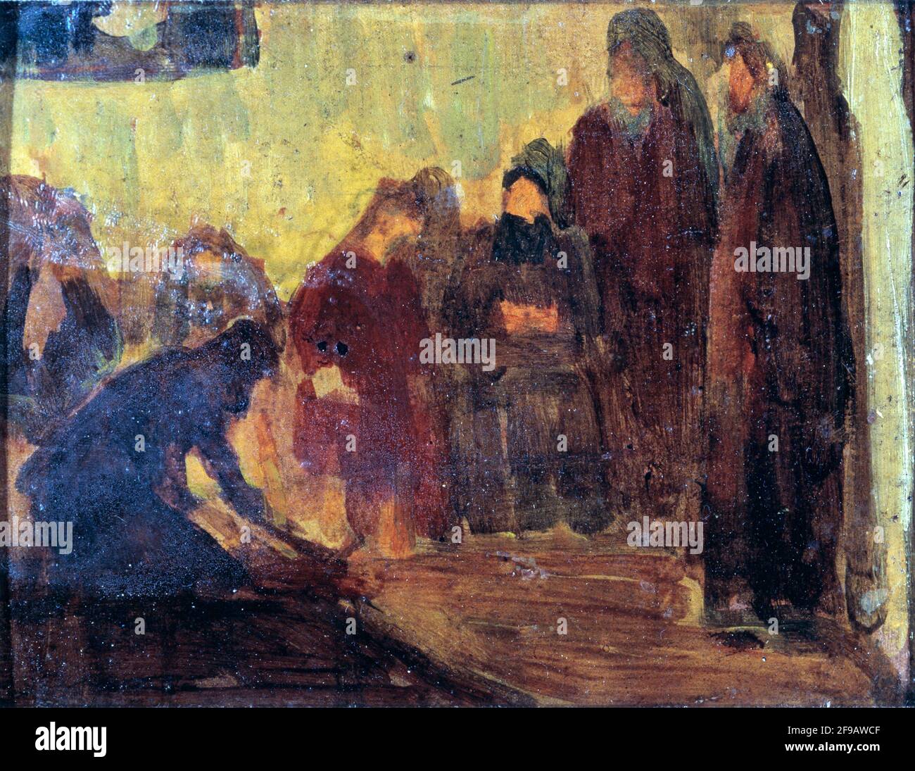 Jesus washing the disciples feet hi-res stock photography and images ...