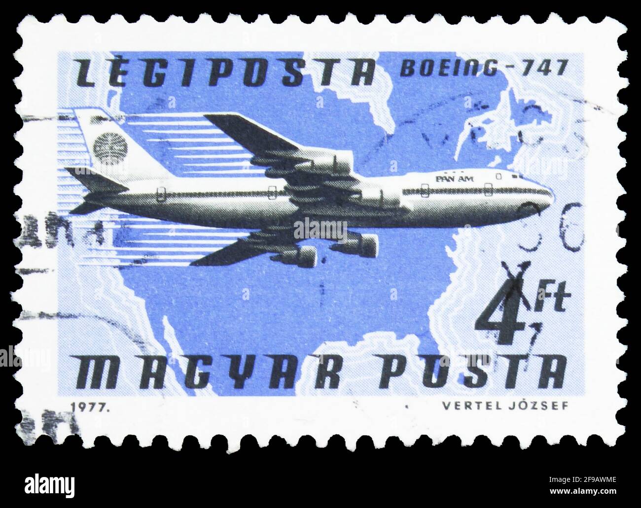 MOSCOW, RUSSIA - SEPTEMBER 22, 2019: Postage stamp printed in Hungary ...