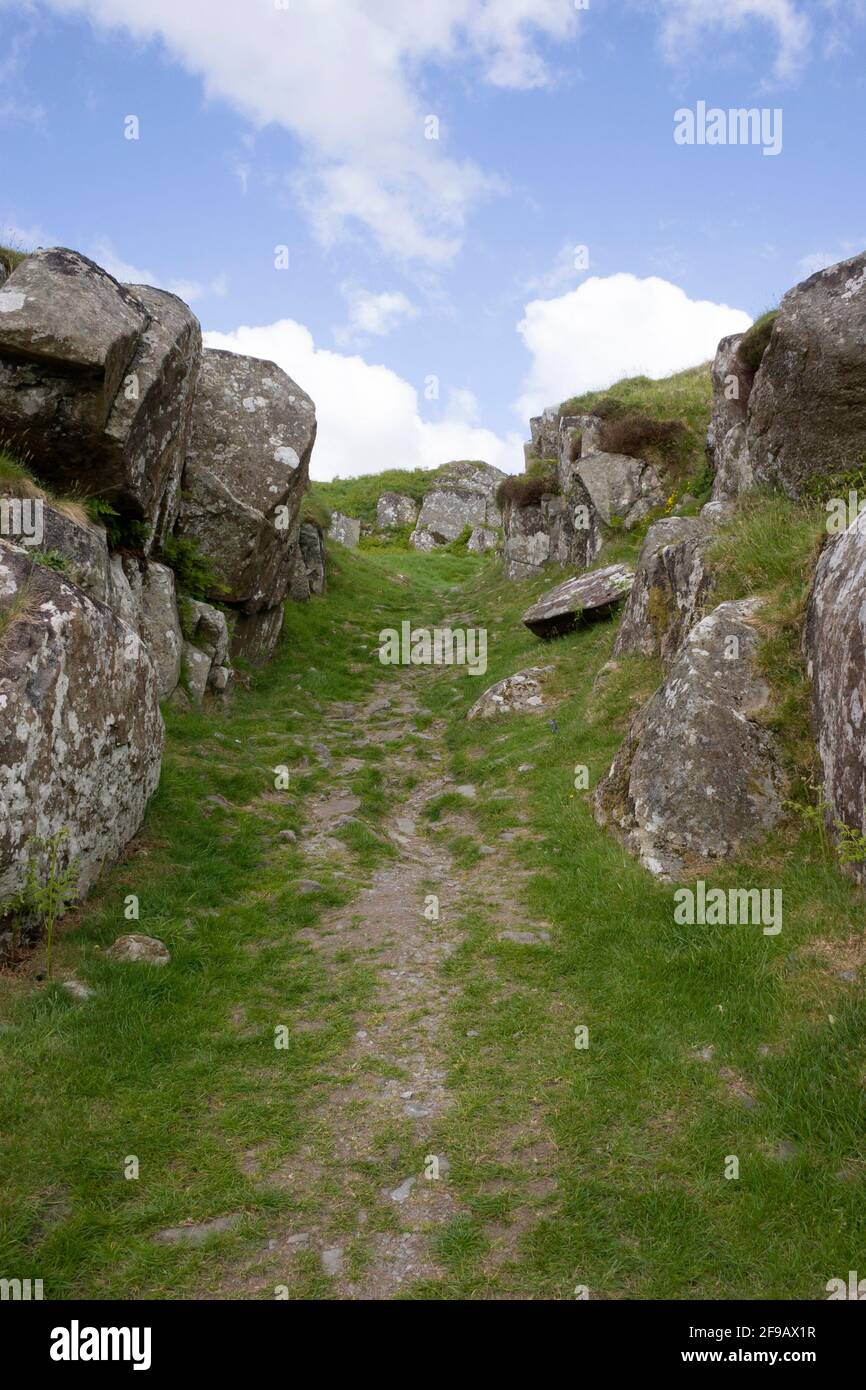 Entrance to the ancient fort at Dunadd, Argyll, Scotland Stock Photo ...