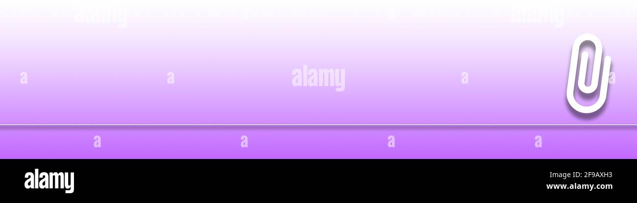 Paper clip icon on a bright purple background Stock Photo - Alamy