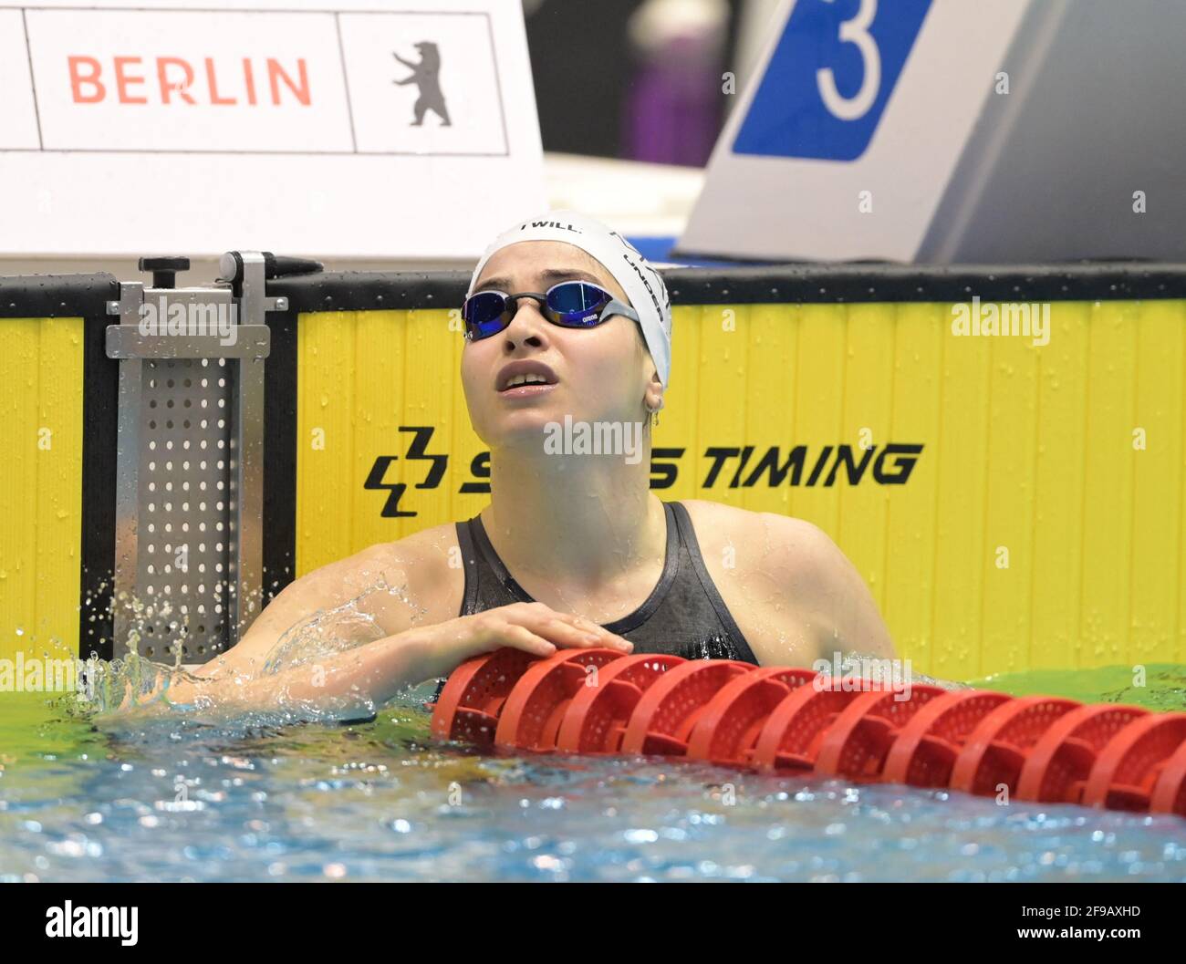 Berlin, Germany. 17th Apr, 2021. Swimming, Olympic qualification, pool ...