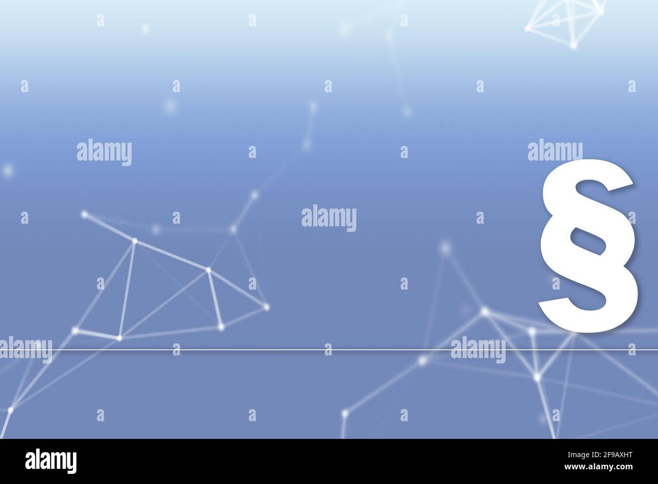 Section sign isolated on a blue background with constellations Stock ...