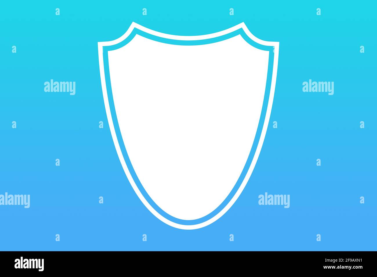 Data shield icon on a blue background Stock Photo - Alamy