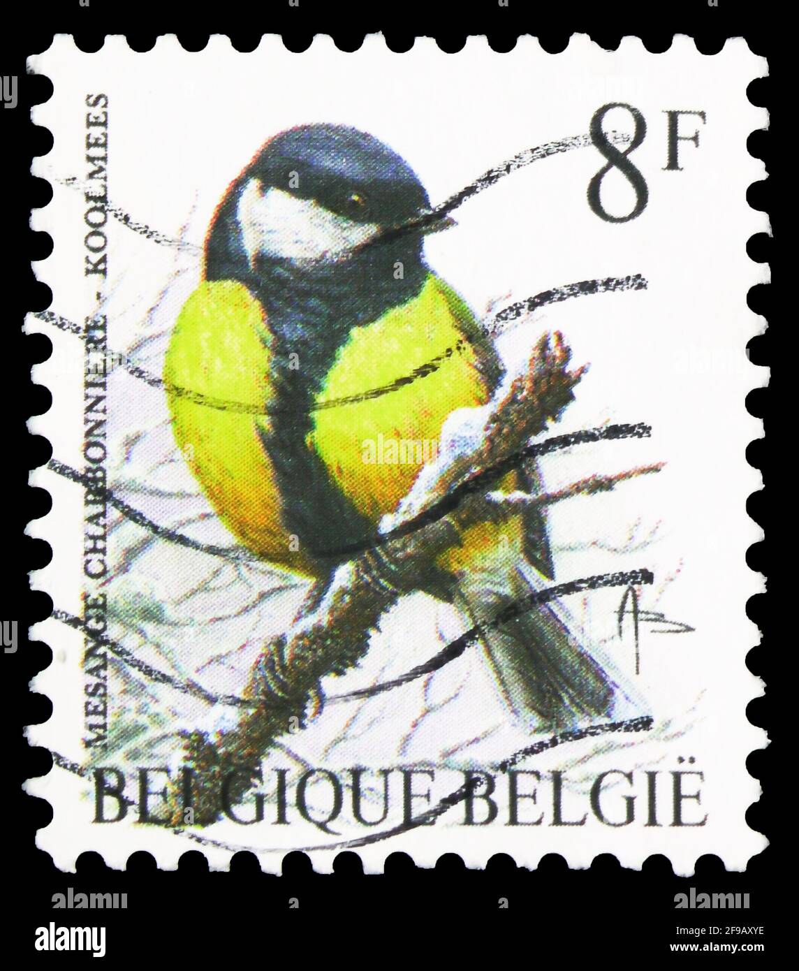 MOSCOW, RUSSIA - SEPTEMBER 22, 2019: Postage stamp printed in Belgium ...