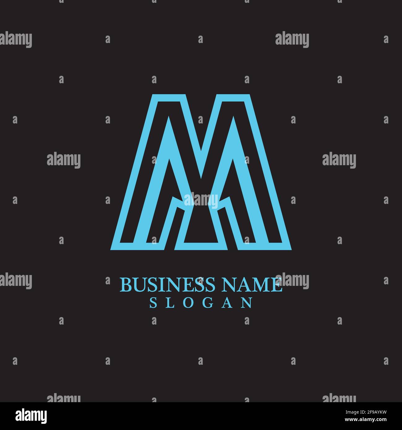 M Letter Logo Template vector illustration design Stock Vector Image ...