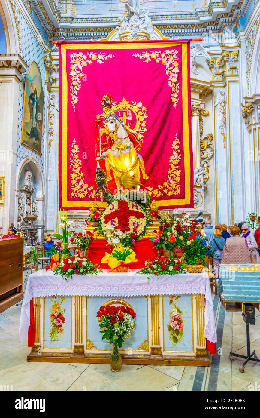 MODICA, ITALY, APRIL 26, 2017: Interior of the cathedral of saint ...