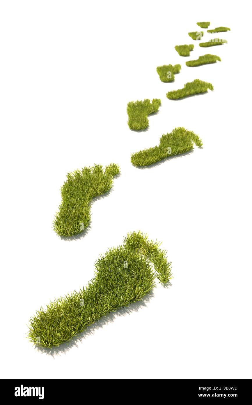 Walking footprints Cut Out Stock Images & Pictures - Alamy