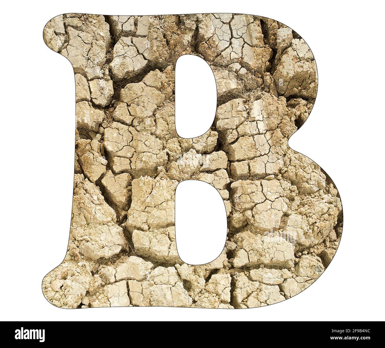 Letter B - Arid land detail Stock Photo - Alamy