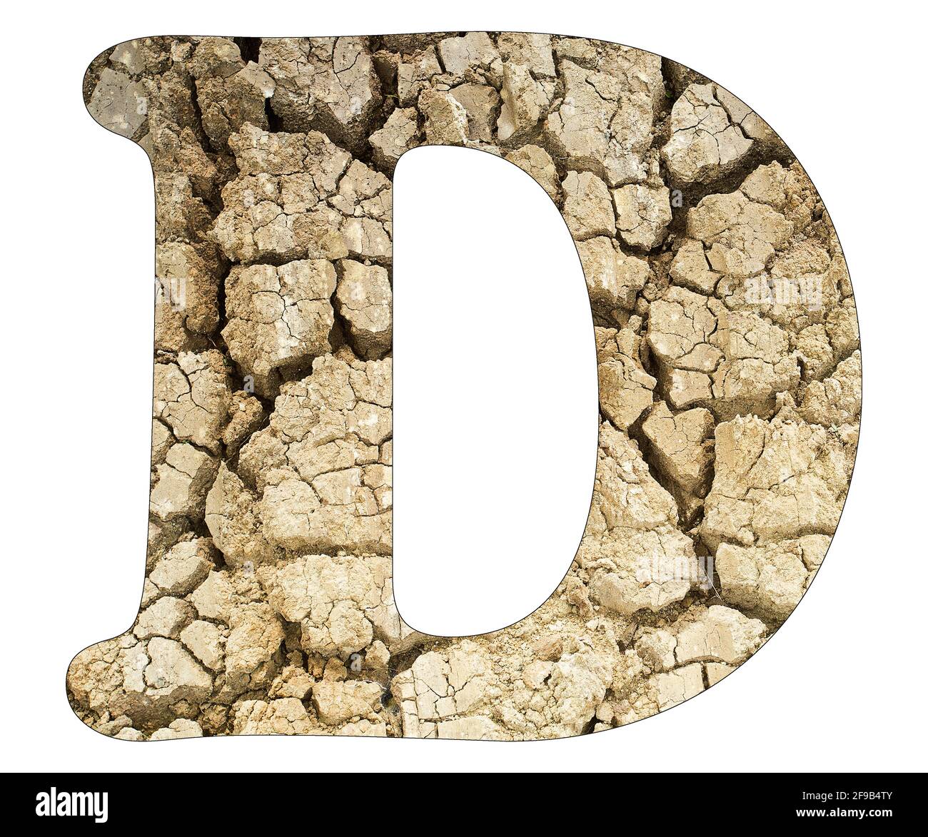 Letter D - Arid land detail Stock Photo - Alamy