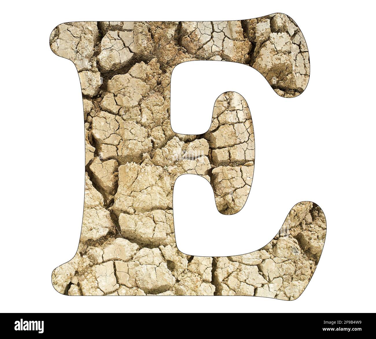Letter E - Arid land detail Stock Photo - Alamy