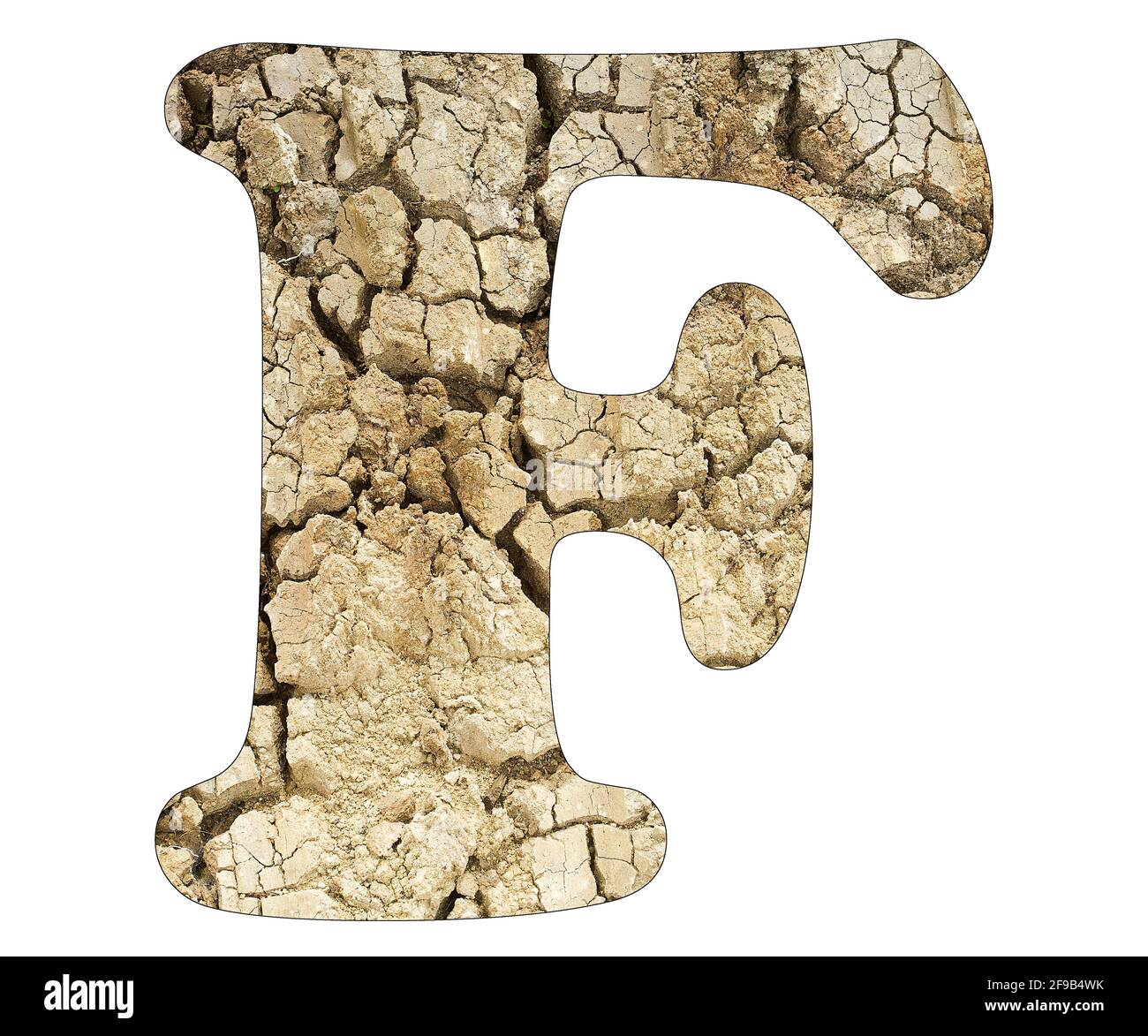 Letter F - Arid land detail Stock Photo - Alamy