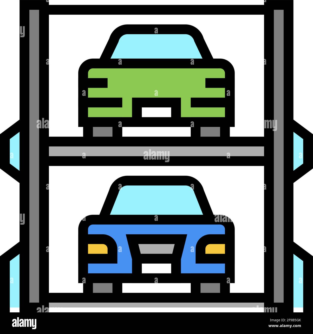 modern multilevel parking color icon vector illustration Stock Vector ...