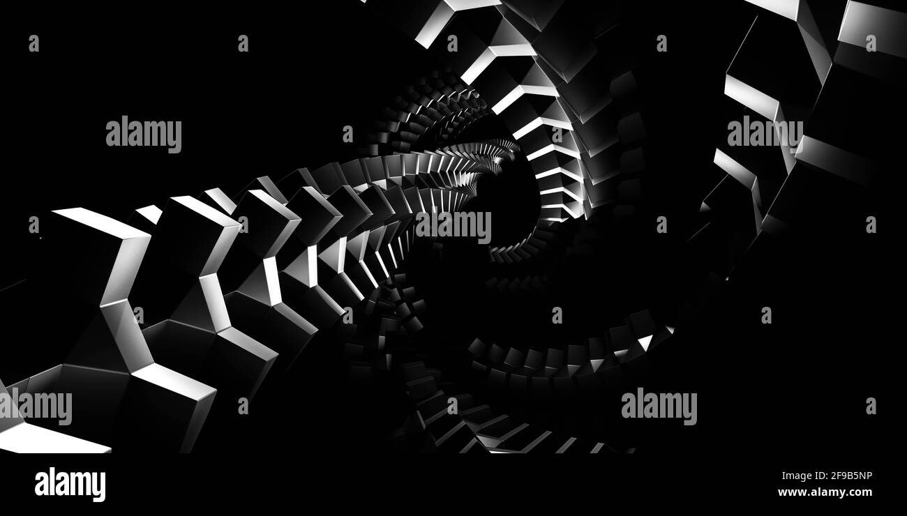 abstract dark black geometric shape pattern 3d render illustration ...