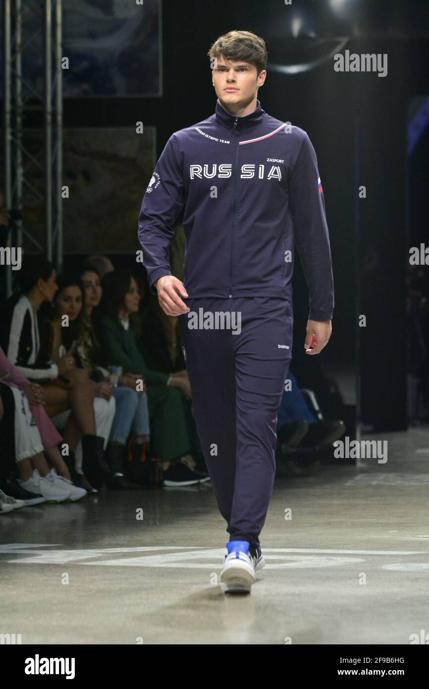 Demonstration of a new collection of sportswear for the Russian Olympic ...