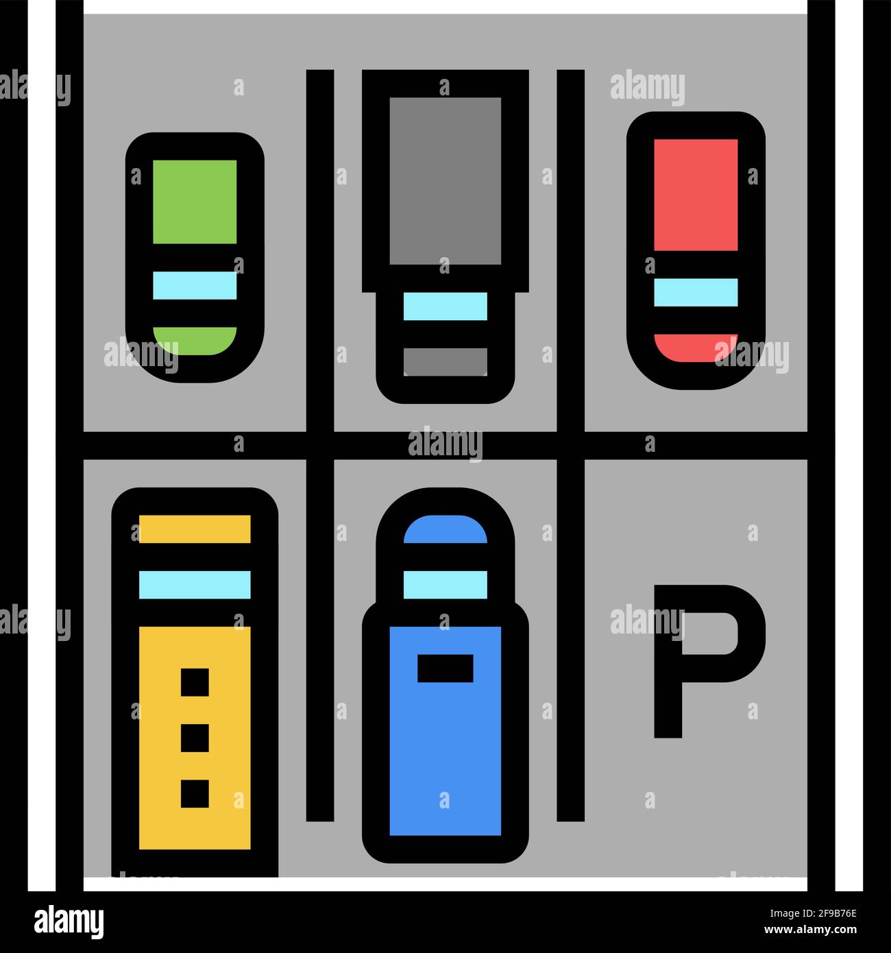 free place on parking color icon vector illustration Stock Vector Image ...