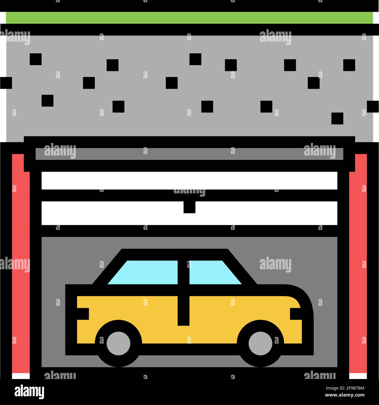 underground car parking color icon vector illustration Stock Vector ...