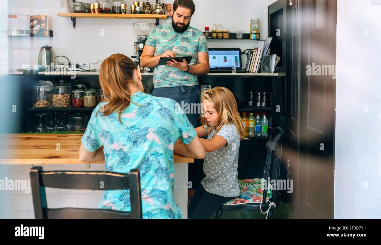 Father works hi-res stock photography and images - Alamy
