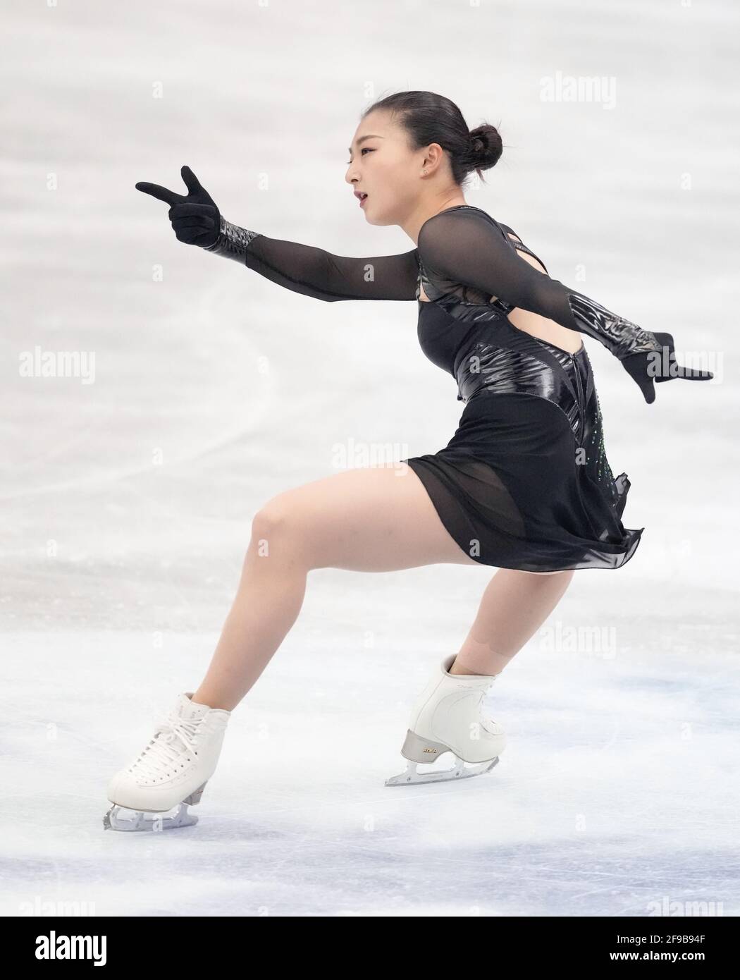 Kaori Sakamoto of Japan performs in the women's free skate at the World ...
