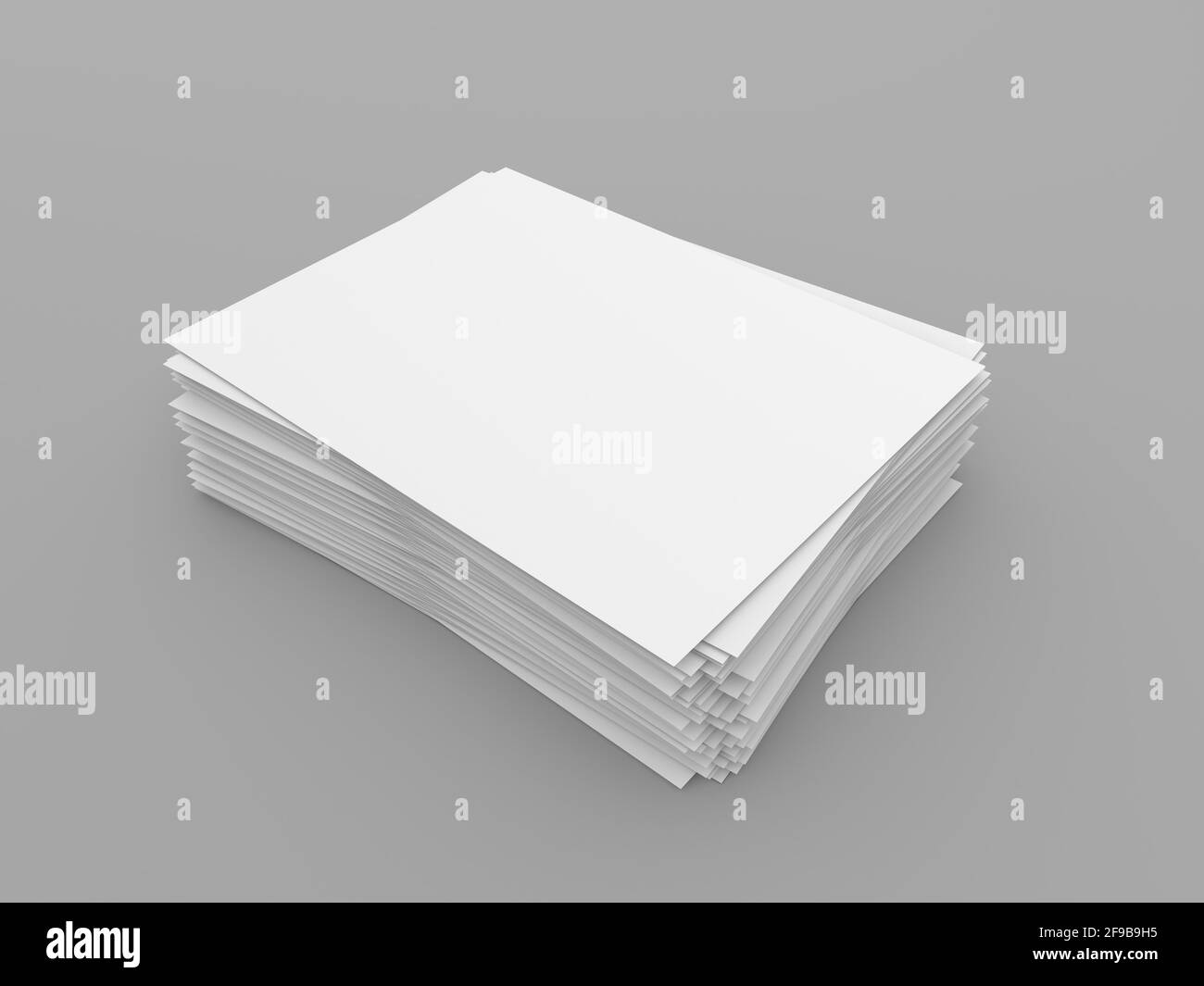 A stack of A4 papers on a gray background. 3d render illustration Stock ...