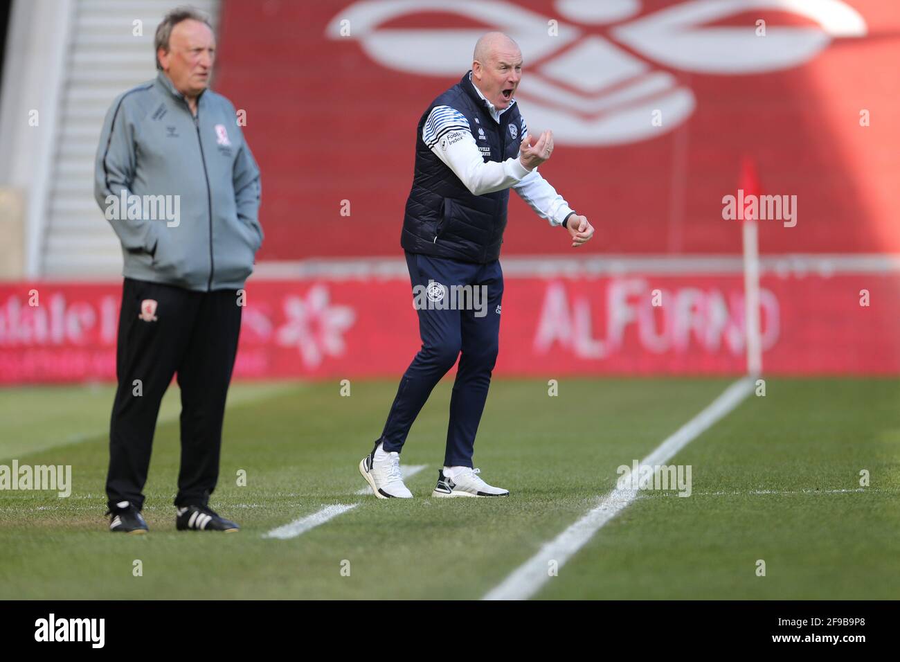MIDDLESBROUGH, UK. APRIL 17TH Queens Park Rangers manager Mark ...
