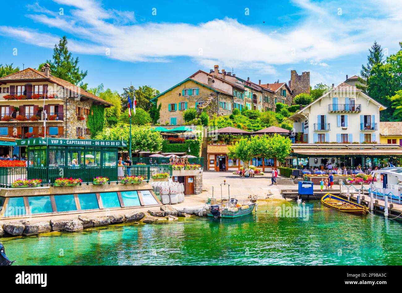 YVOIRE, France, JULY 21, 2017: Cityscape of french city yvoire viewed ...
