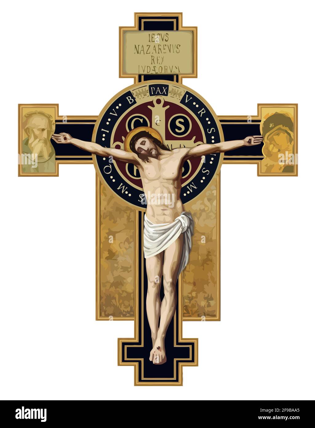 christian cross orthodox crucifixion jesus holy pray illustration Stock ...