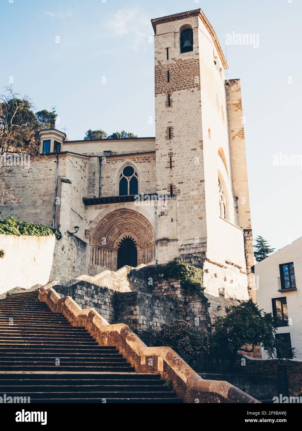 Vertical of the historical Church of San Pedro de la Rua in Estella ...