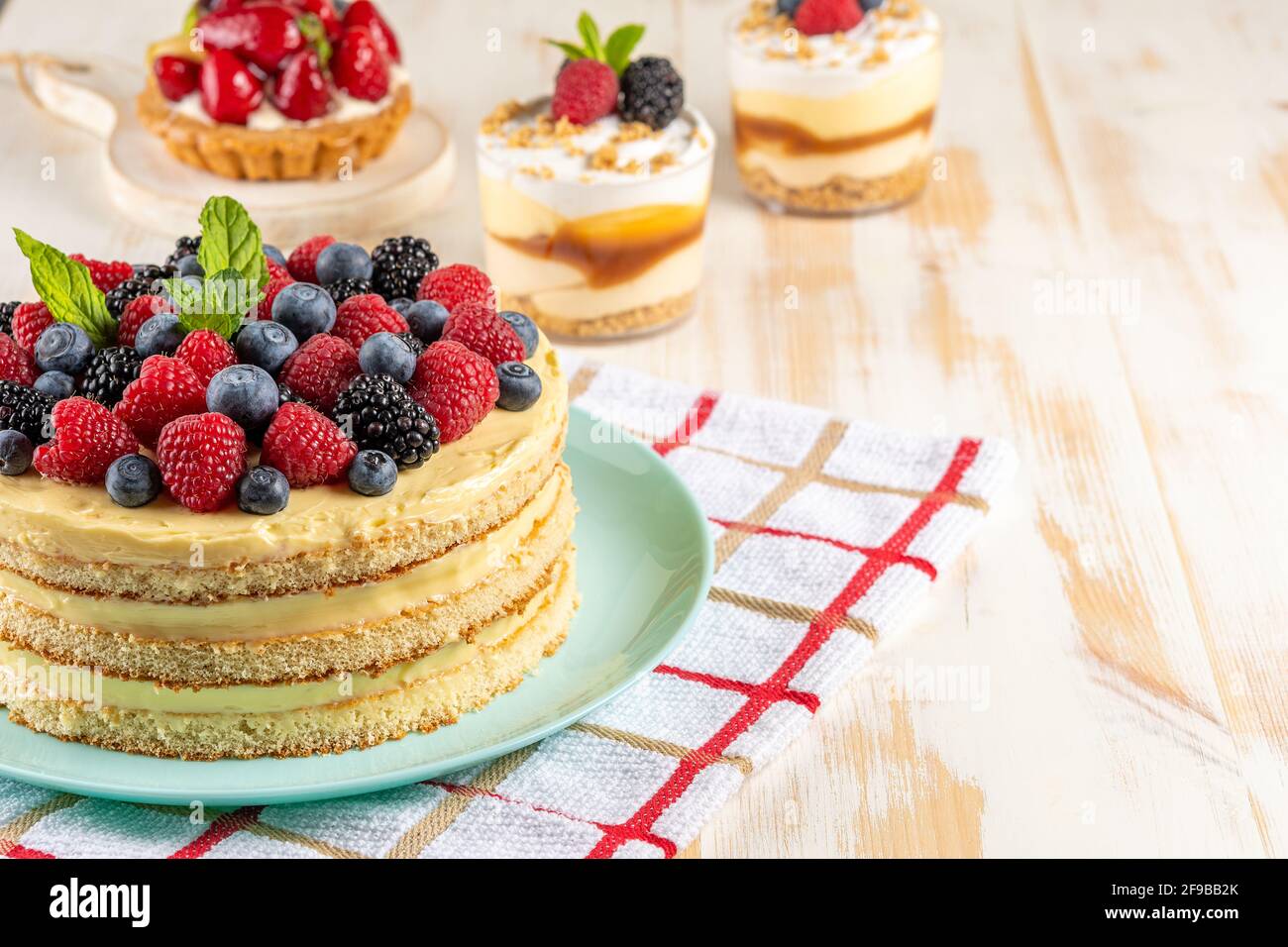 Piece cake pie raspberry hi-res stock photography and images - Alamy