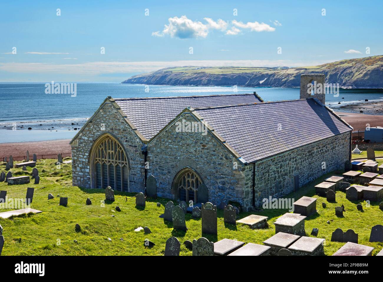 St Hywyn's Church in Aberdaron, North Wales, is a parish church dating ...
