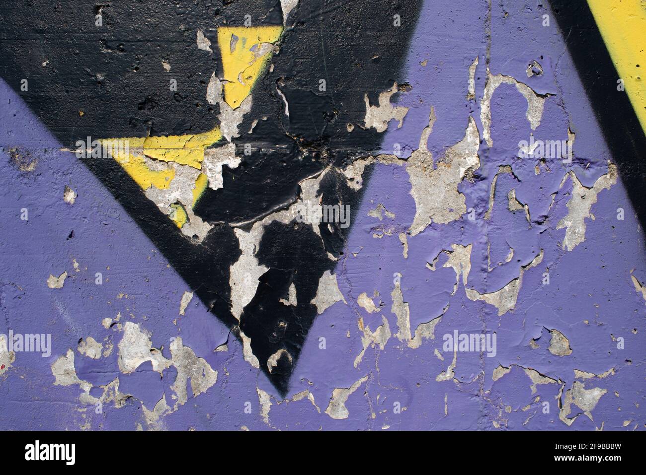 Old wall texture background, peeling cracked paint of different colors ...