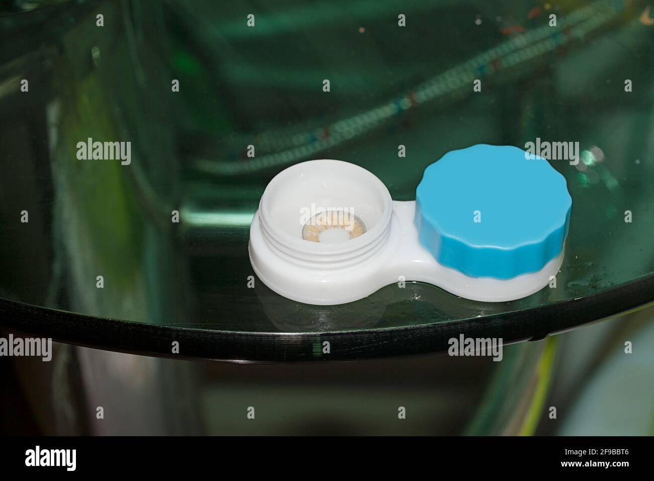 Contact lenses morning routine Stock Photo - Alamy
