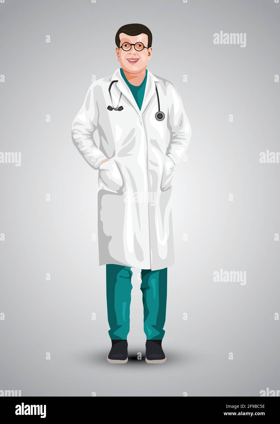 Confident man in uniform portrait Stock Vector Images - Alamy