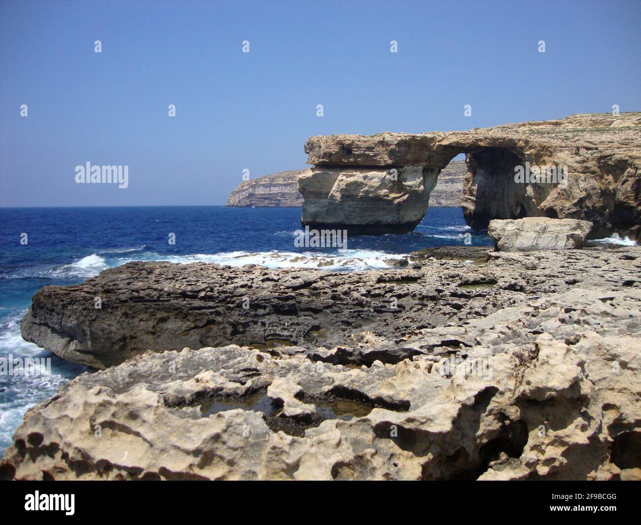 Azure Window Malta blue sky Mediterranean sea coastline Stock Photo - Alamy