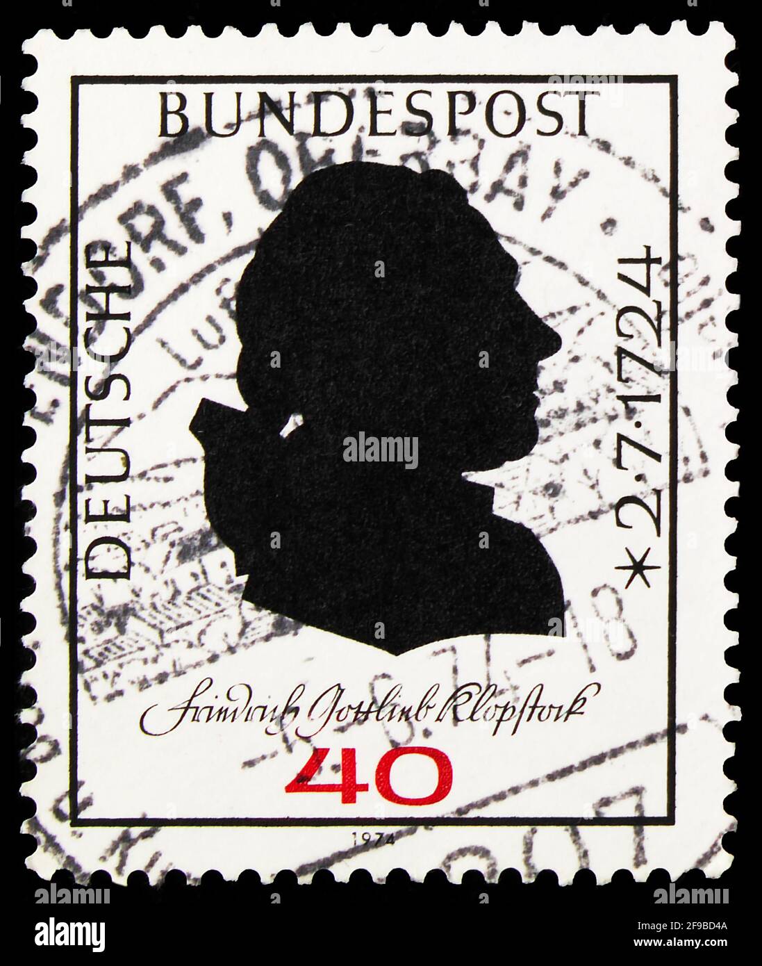 MOSCOW, RUSSIA - SEPTEMBER 24, 2019: Postage stamp printed in Germany ...