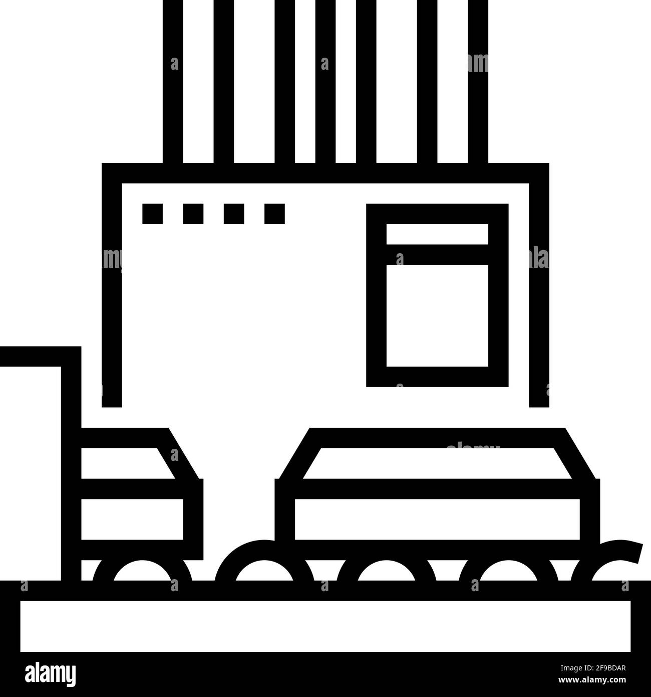 processing aluminium production line icon vector illustration Stock ...