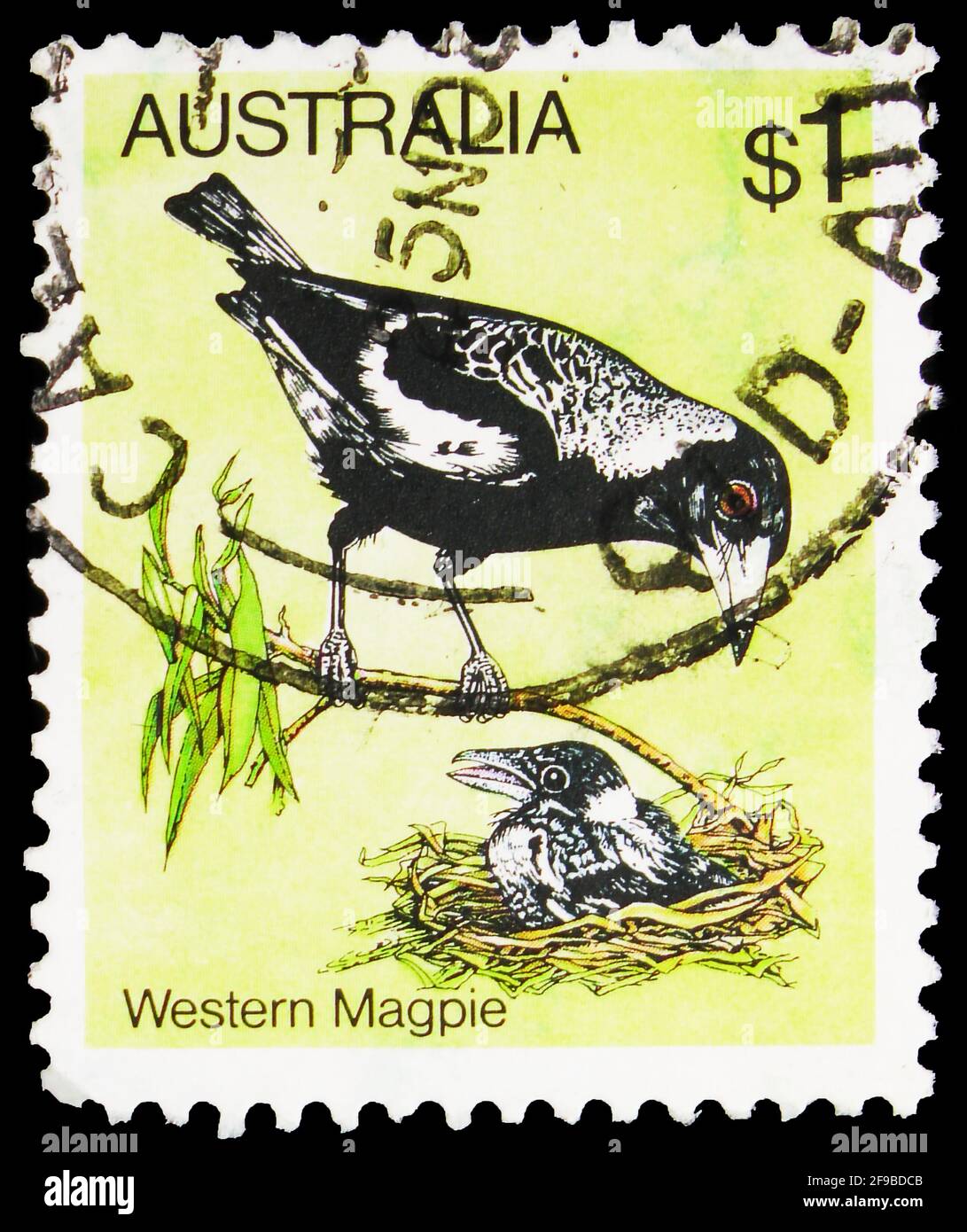 MOSCOW, RUSSIA - SEPTEMBER 24, 2019: Postage stamp printed in Australia ...