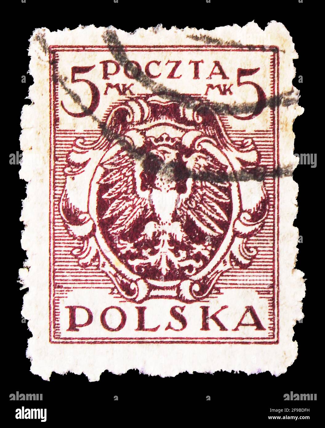 MOSCOW, RUSSIA - SEPTEMBER 24, 2019: Postage stamp printed in Poland ...