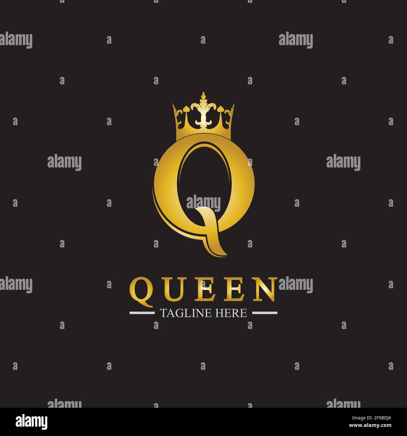 Letter Q Queen Logo Design Inspiration For Business And Company Stock ...
