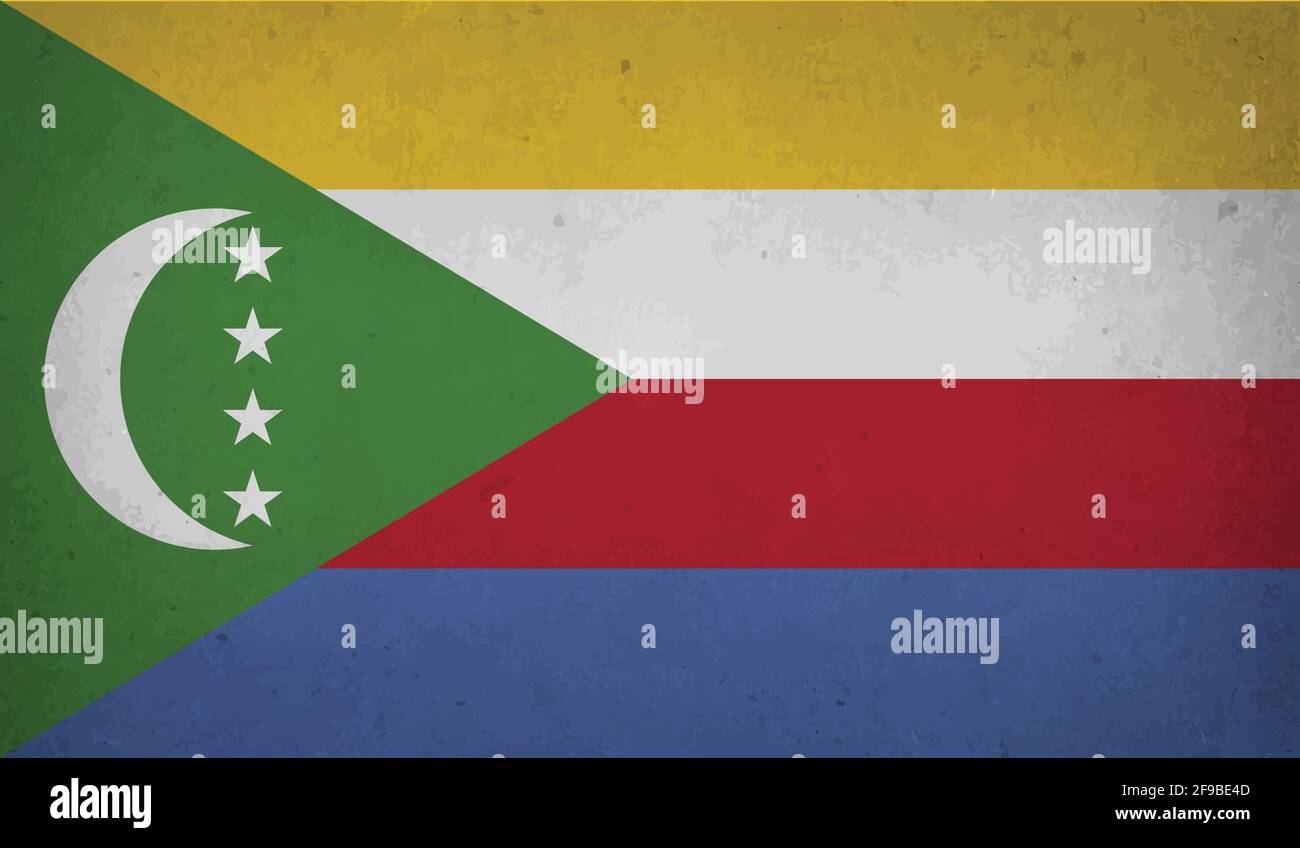Comoros national flag created in grunge style Stock Vector Image & Art ...