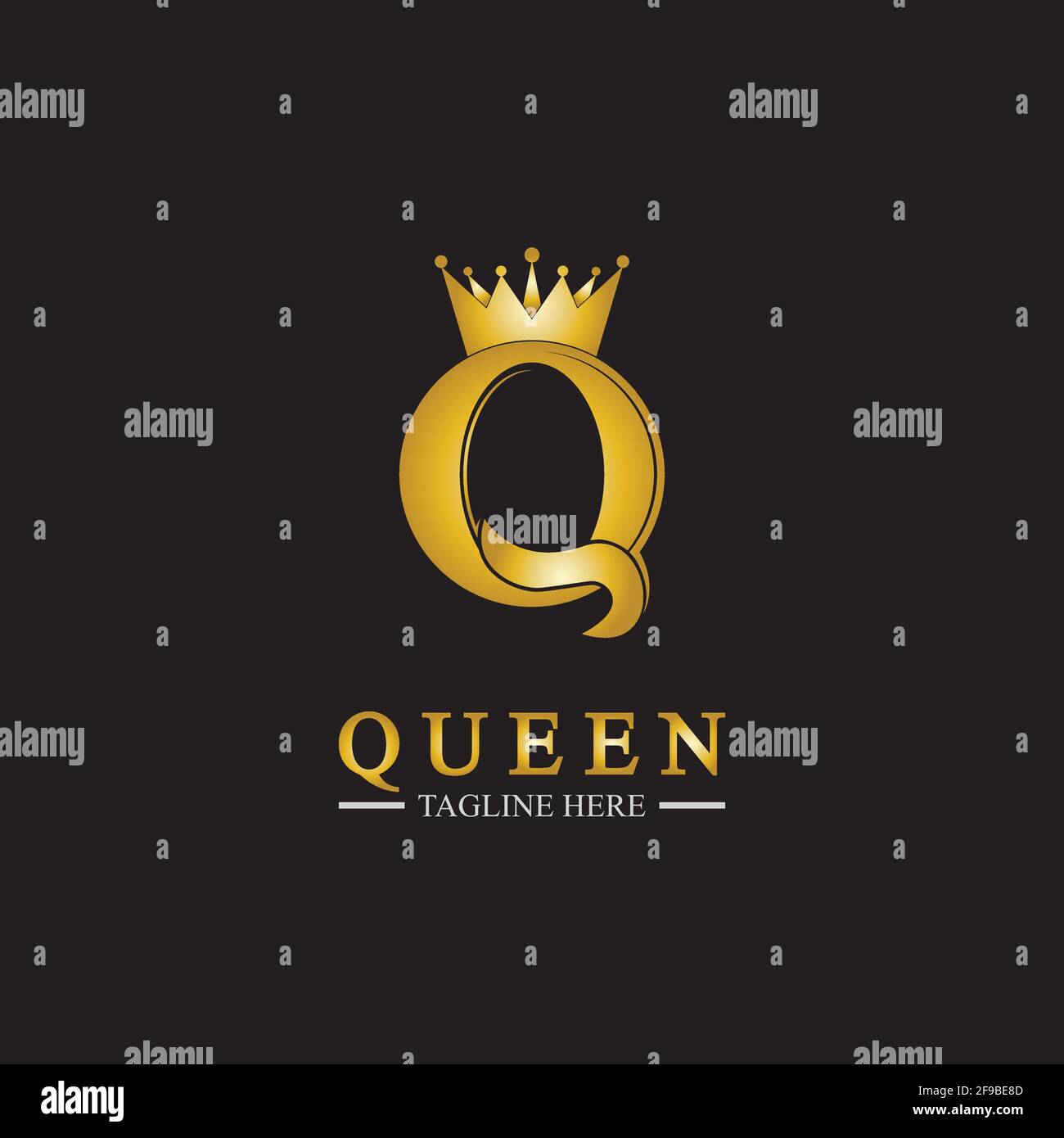 Letter Q Queen Logo Design Inspiration For Business And Company Stock ...