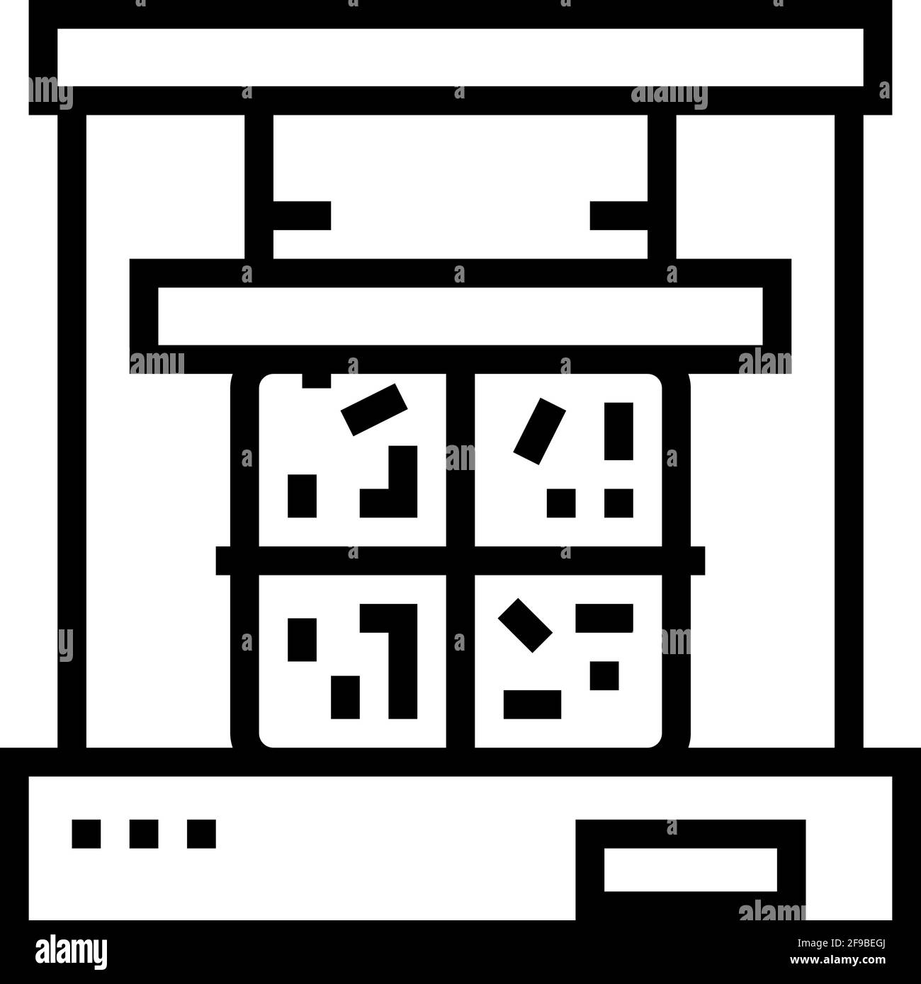 pressing aluminium line icon vector illustration Stock Vector Image ...