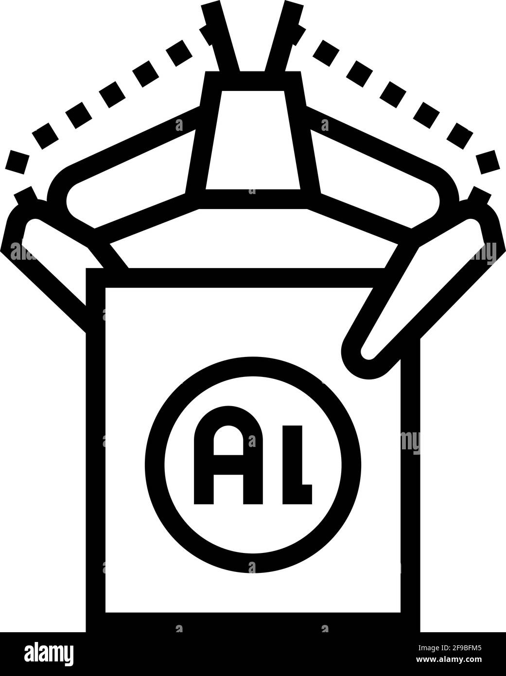 carrying aluminium production in plant line icon vector illustration ...