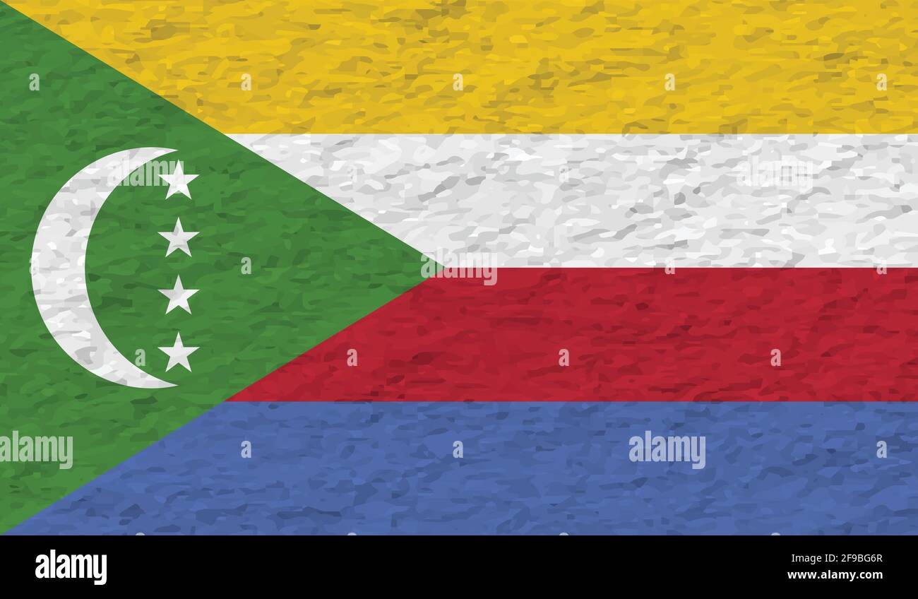 Comoros national flag created in grunge style Stock Vector Image & Art ...
