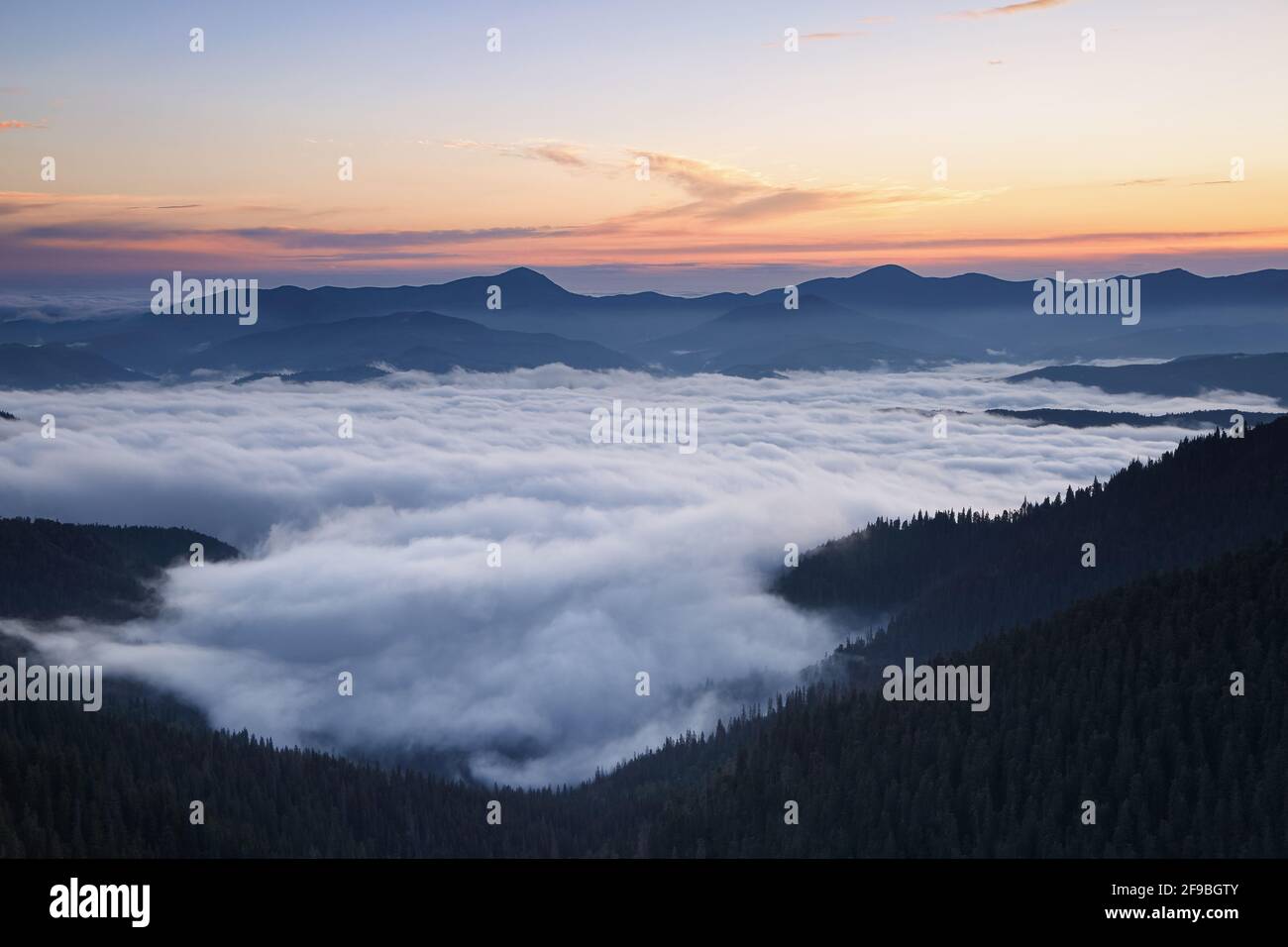 Early Morning Sky Mountains