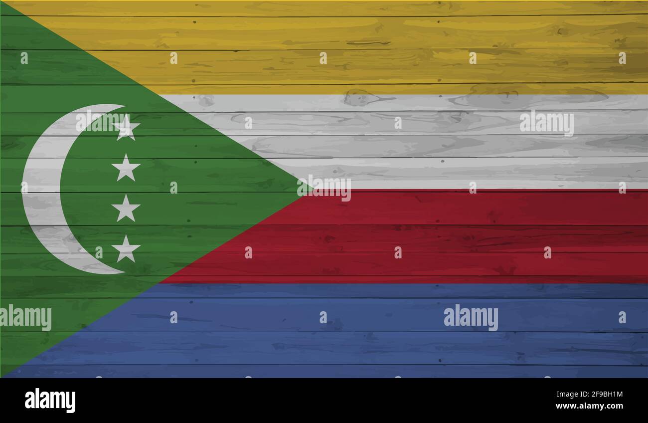 Comoros national flag created in grunge style Stock Vector Image & Art ...